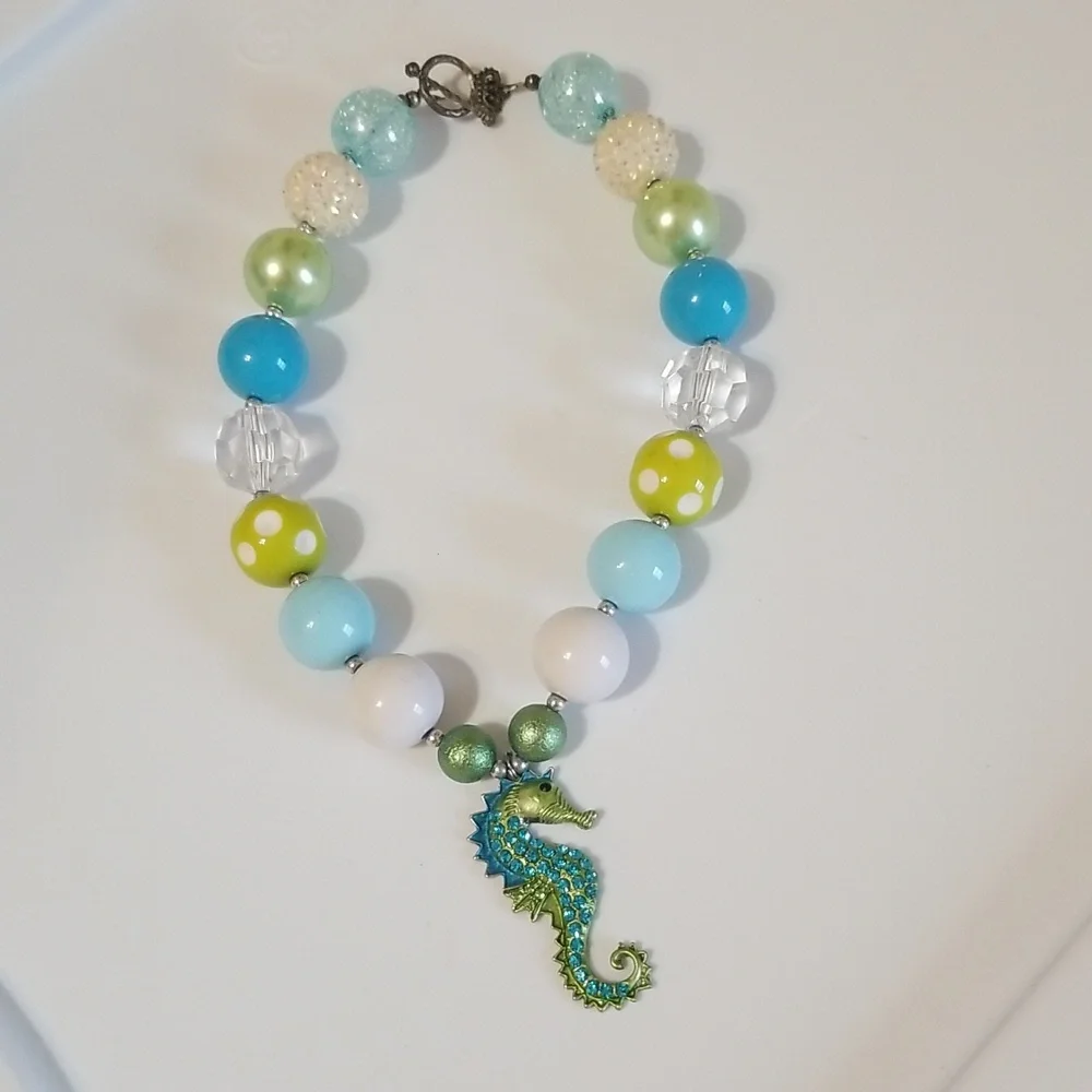 Jewelry | Summertime Fun Seahorse Beaded Choker Style Necklace | Poshmark